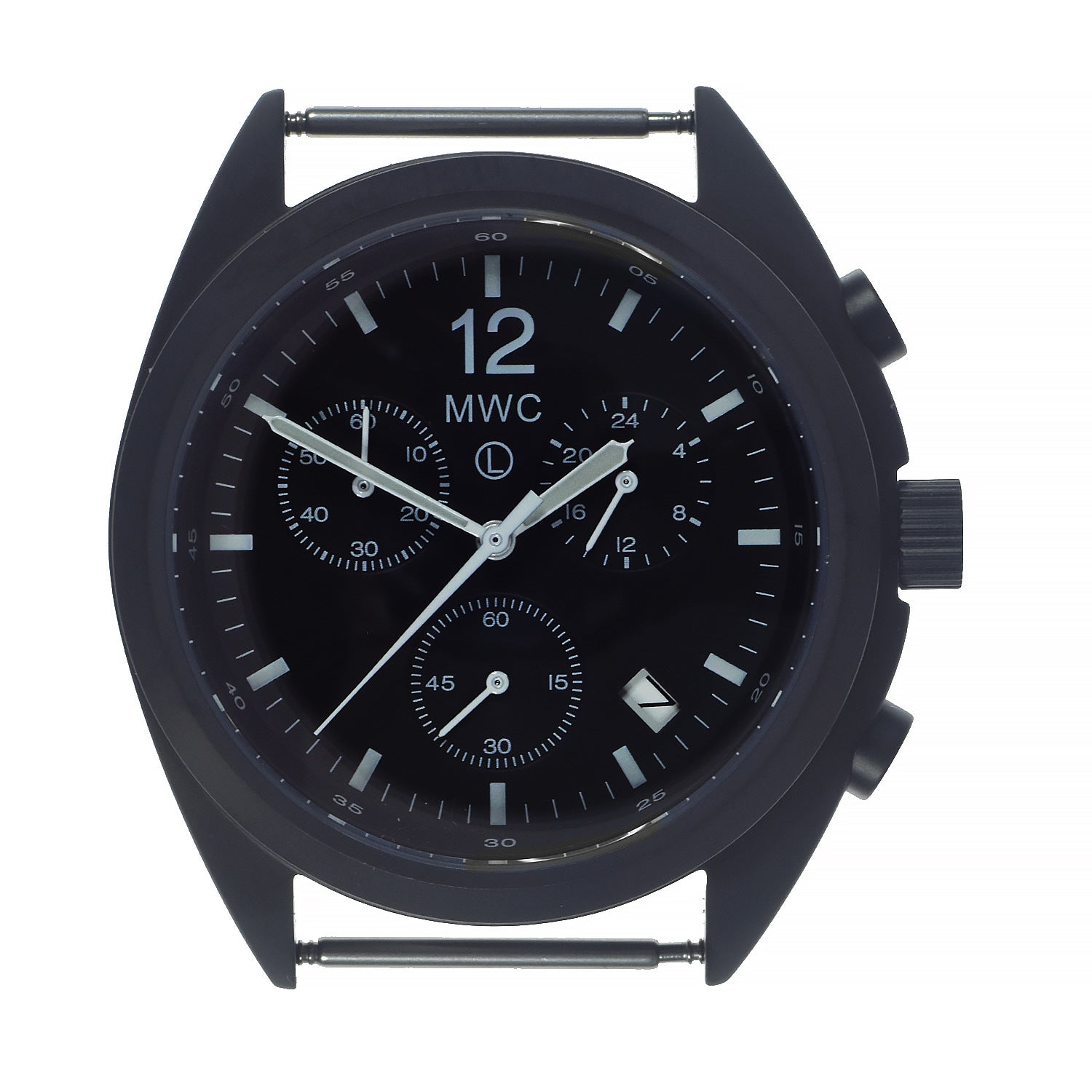 MWC Mechanical/Quartz Hybrid NATO Pattern Military Pilots Chronograph ...