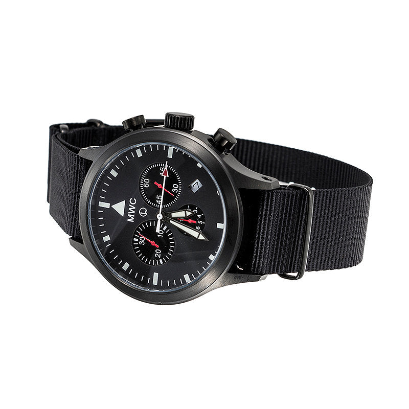 Rare MWC MIL-TEC MKIV PVD Stainless Steel Military Pilots Chronograph ...