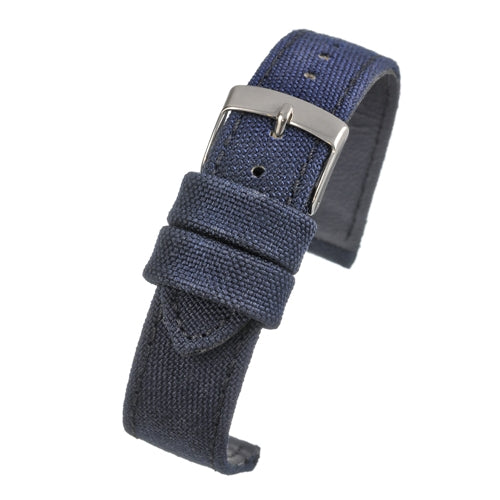 2 Piece Retro Pattern 18mm Canvas Military Watch Strap in Blue - The I ...
